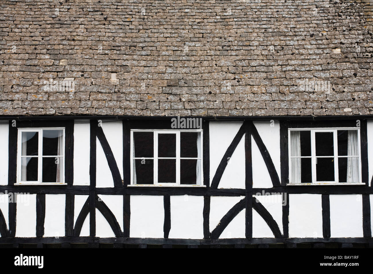A timber framed tudor building in Northleach town centre ...