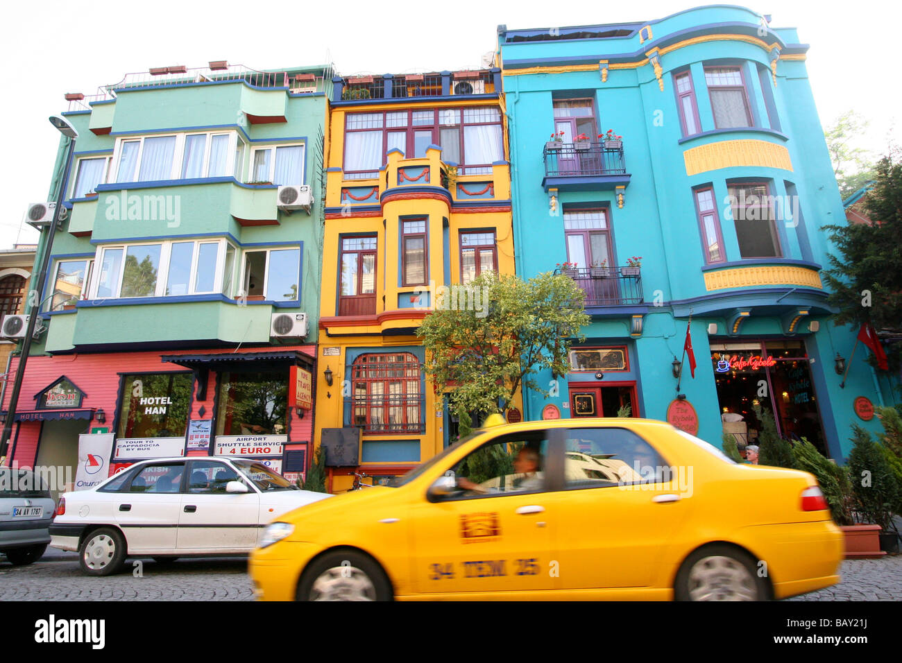 Colorful houses, Istanbul, Turkey Stock Photo - Alamy