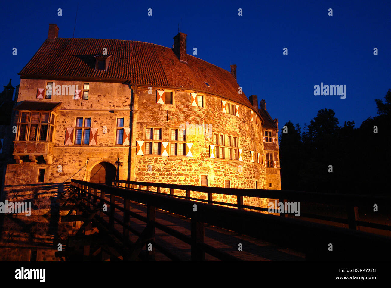 Vischering Castle, Luedinghausen, Muensterland, Nordrhein-Westfalen ...