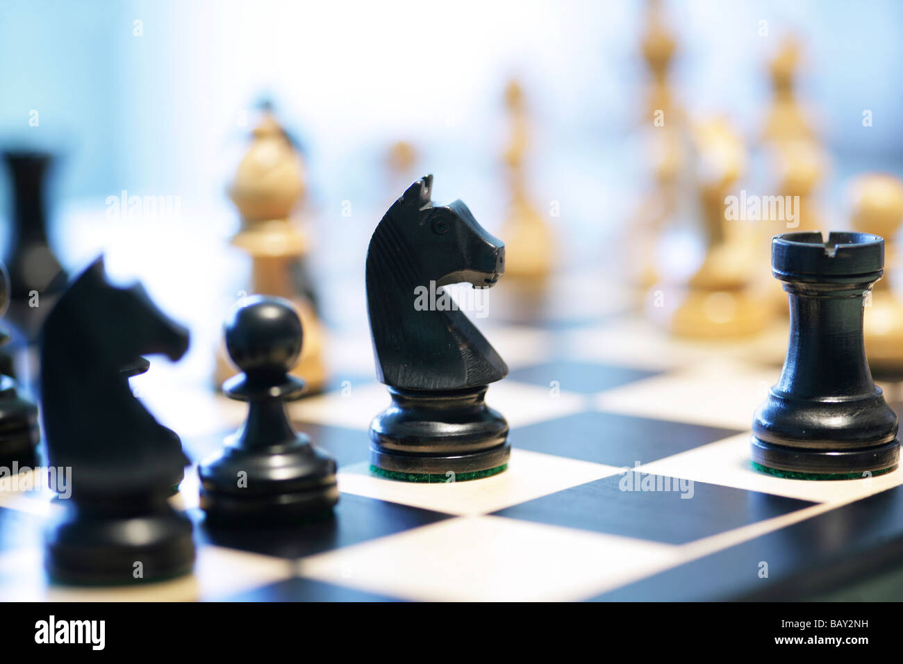 Chessboard with chess pieces, Chess, Planning, Strategy, Business Stock ...
