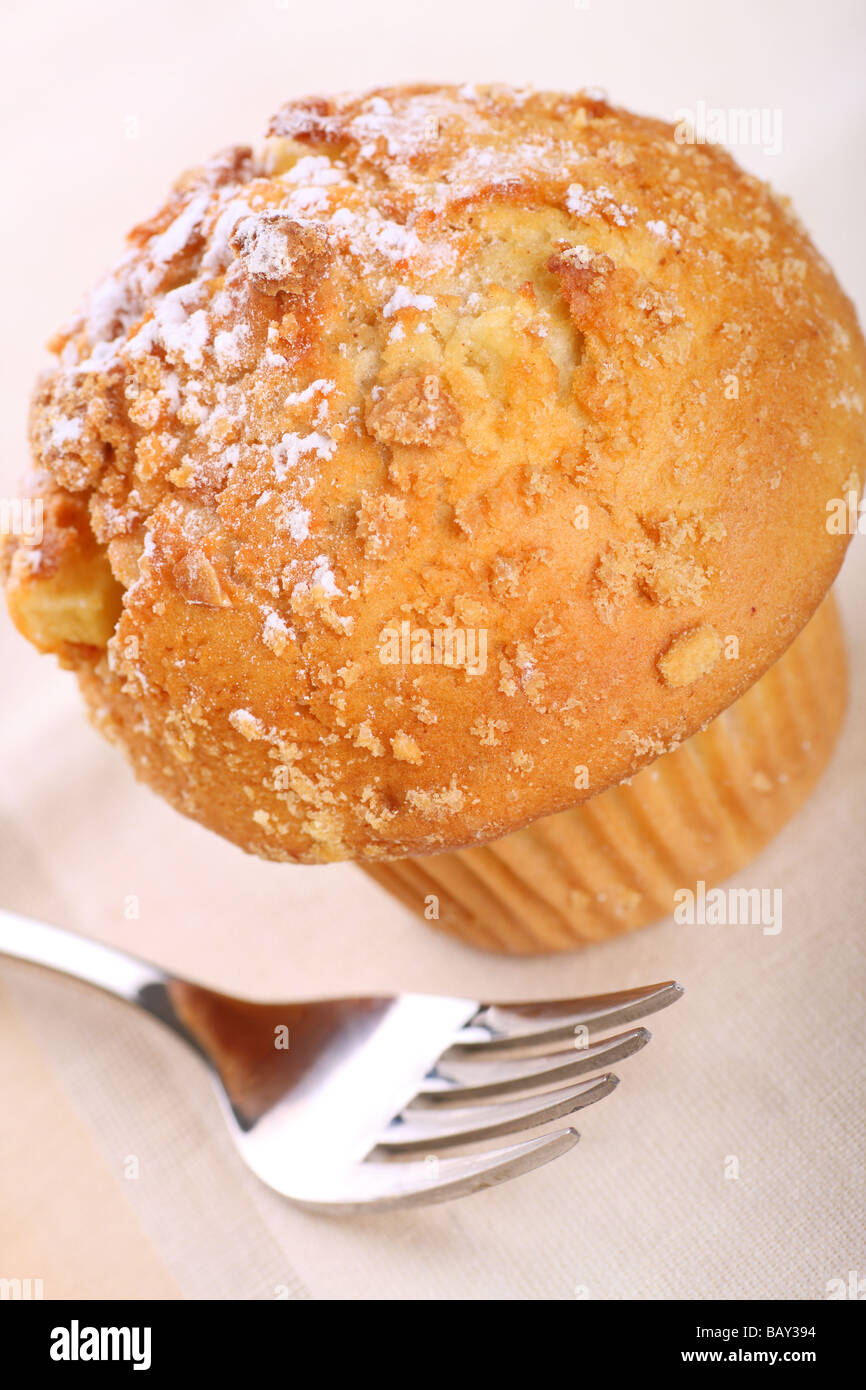 apple cinnamon crumble muffin ready to eat Stock Photo - Alamy