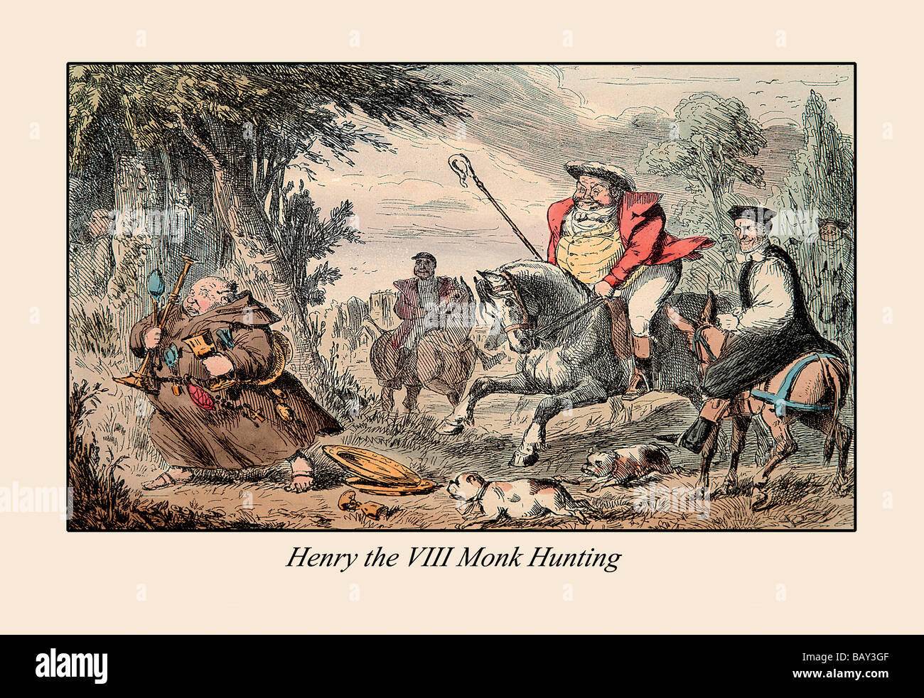 Henry VIII Monk Hunting Stock Photo - Alamy