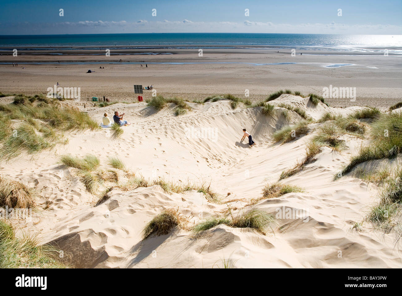 Sand dunes in Camber Sands, Kent, England, Europe Stock Photo - Alamy