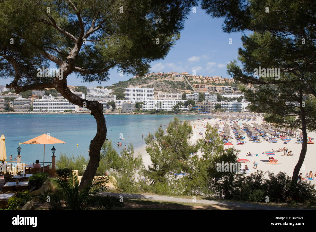 Santa Ponsa Beach, Santa Ponsa, Mallorca, Balearic Islands, Spain Stock ...