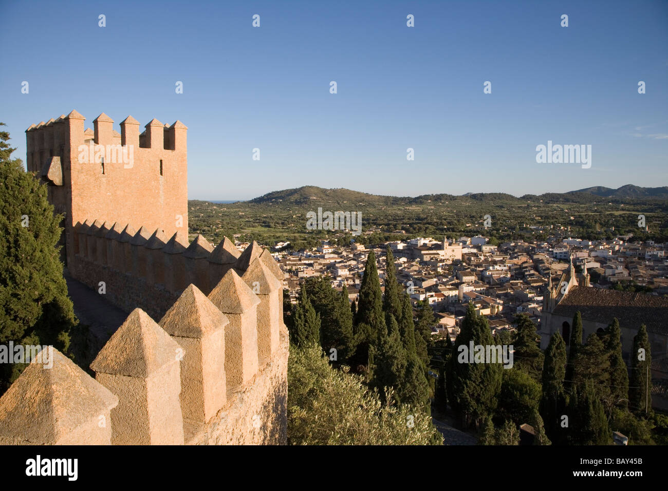 Arta Castle Wall, Arta, Mallorca, Balearic Islands, Spain Stock Photo ...