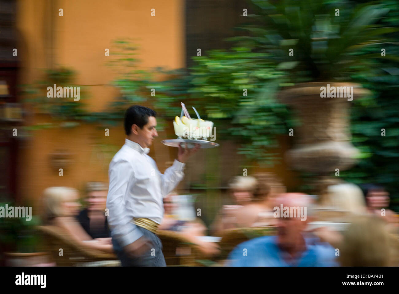 Waiter at Abaco Cocktail Bar, Palma, Mallorca, Balearic Islands, Spain ...