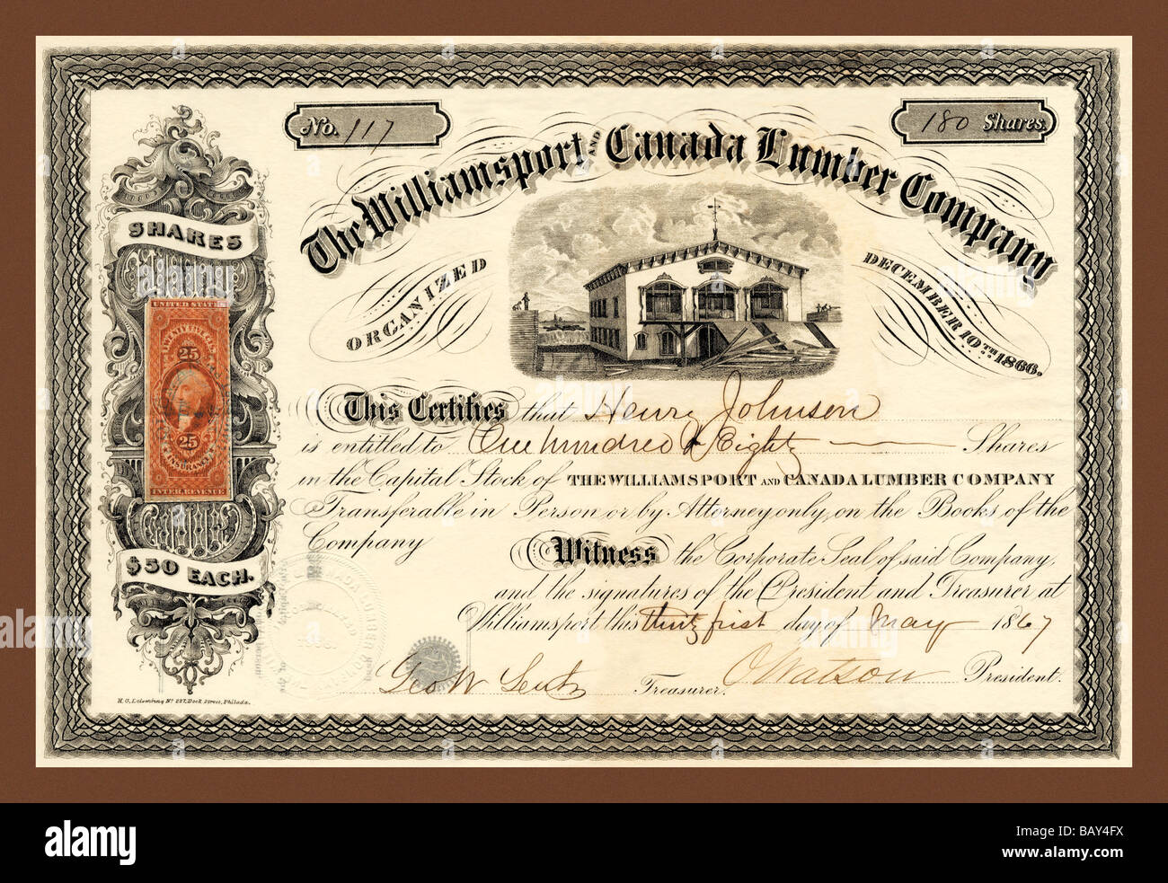 The Williamsport Canada Lumber Company Stock Photo - Alamy