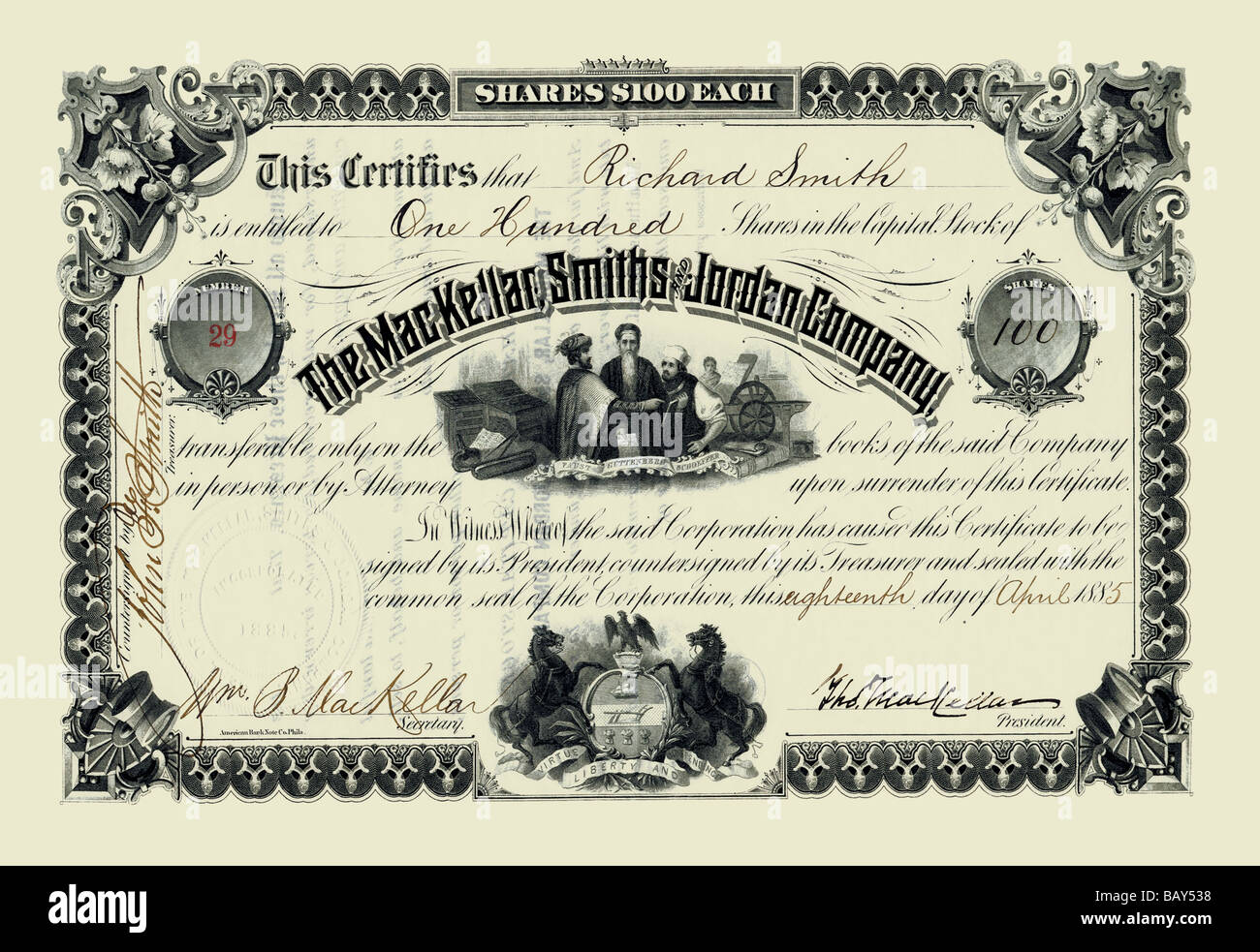 The MacKellar,Smiths & Jordan Company Stock Photo - Alamy