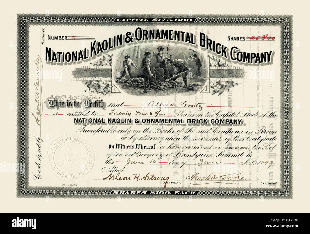 National Kaolin & Ornamental Brick Company Stock Photo - Alamy