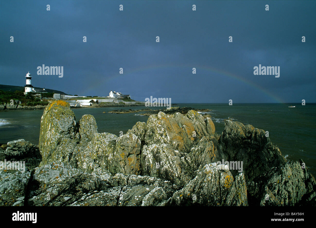 Lighthouse at Dunagree Point, Inishowen peninsula, County Donegal ...