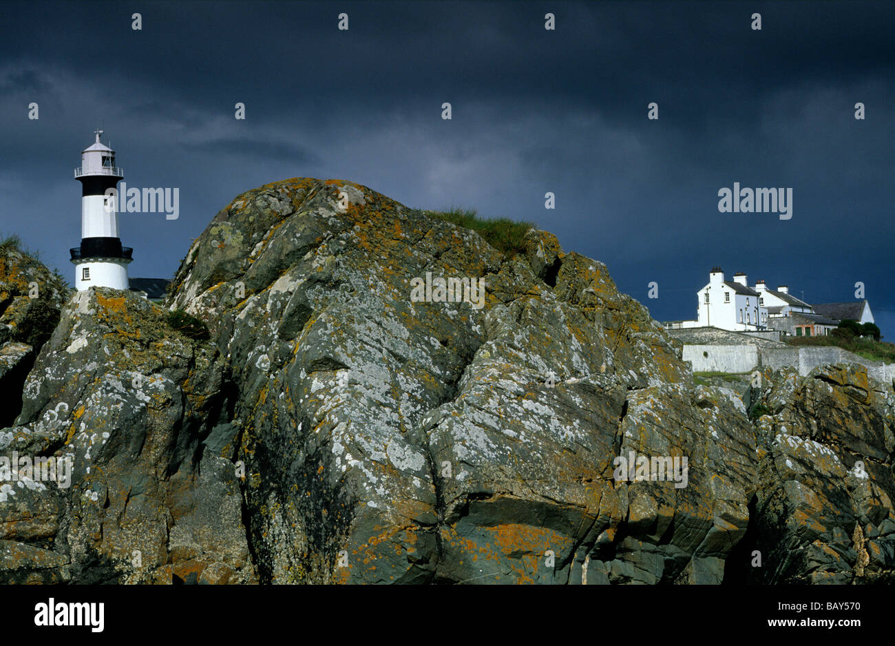 Lighthouse at Dunagree Point, Inishowen peninsula, County Donegal ...