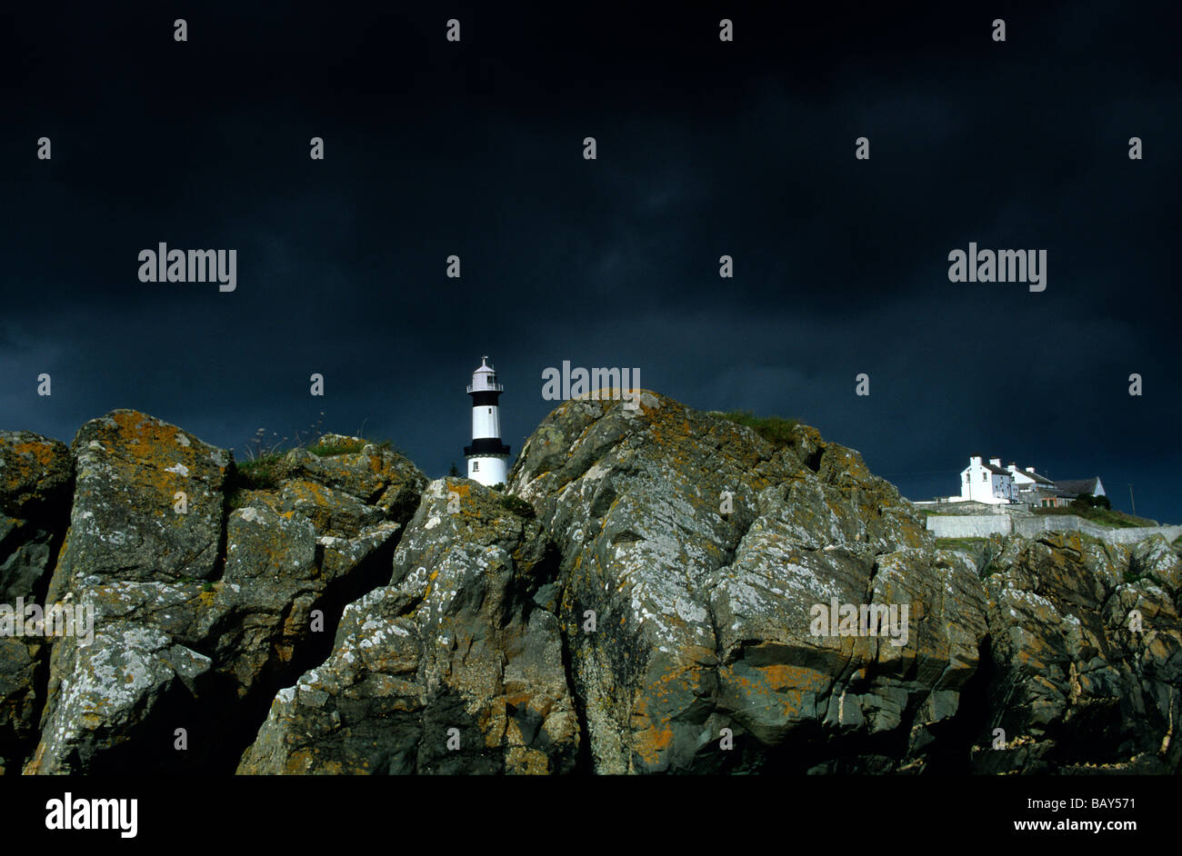 Lighthouse at Dunagree Point, Inishowen peninsula, County Donegal ...