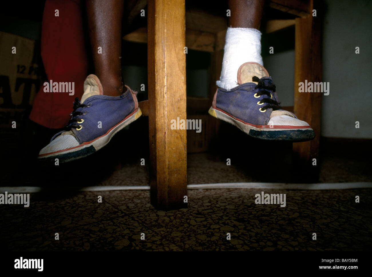 African patient, foot injury hi-res stock photography and images - Alamy