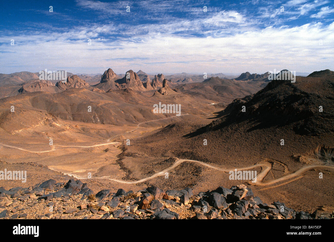 View from Assekrem, Hoggar mountains, Ahaggar Mountains, Algeria ...
