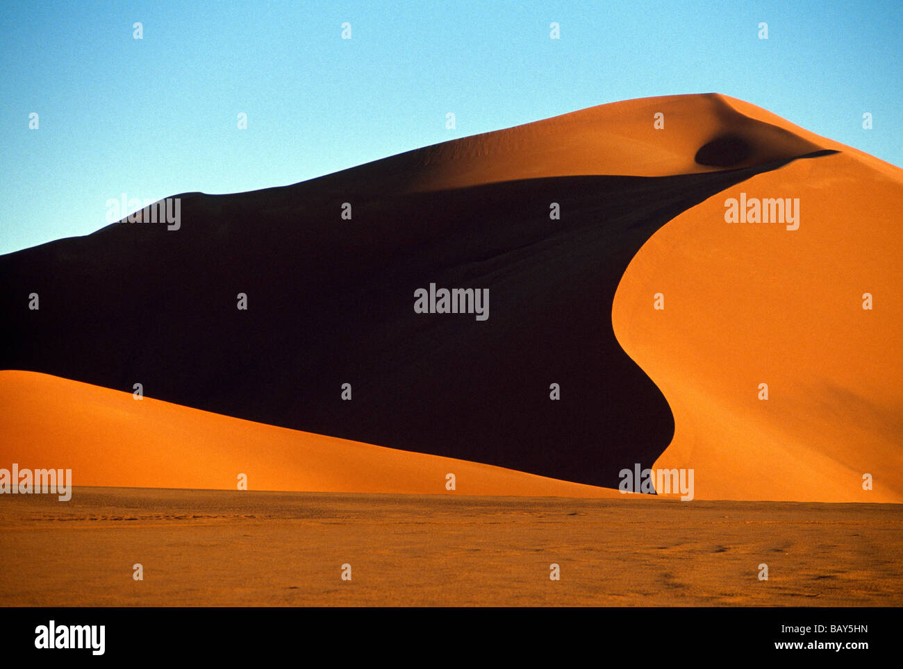 Sand dunes, Tiguentourine Erg, In Amenas, Algeria, Sahara Stock Photo ...