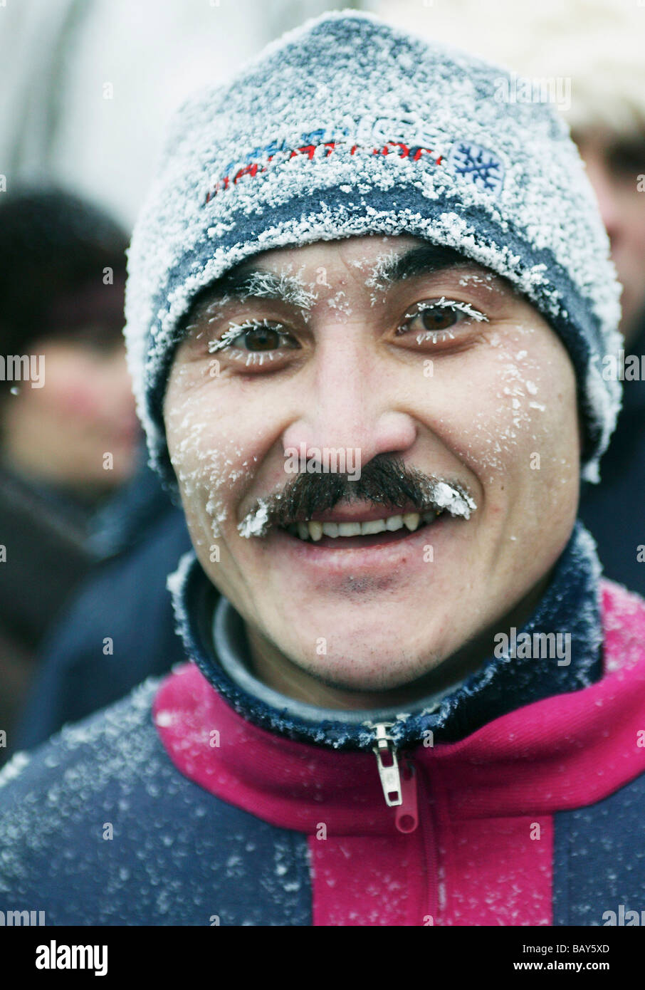 Frozen beard close up hi-res stock photography and images - Alamy
