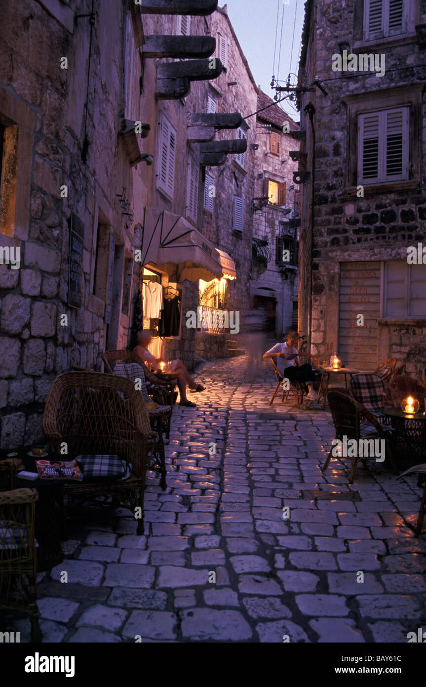 Street cafe in hvar town hi-res stock photography and images - Alamy
