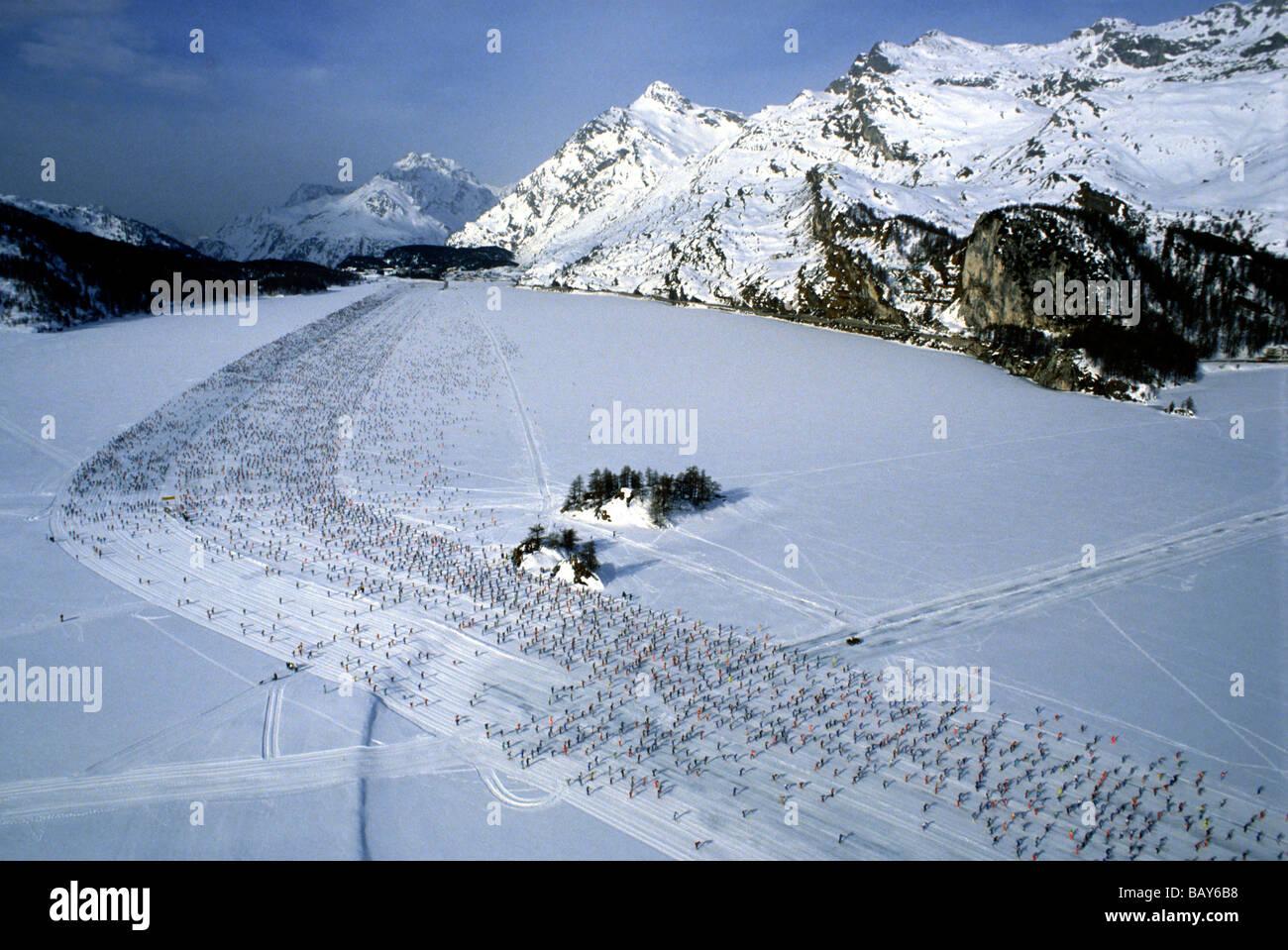 Engadin ski marathon aerial hi-res stock photography and images - Alamy