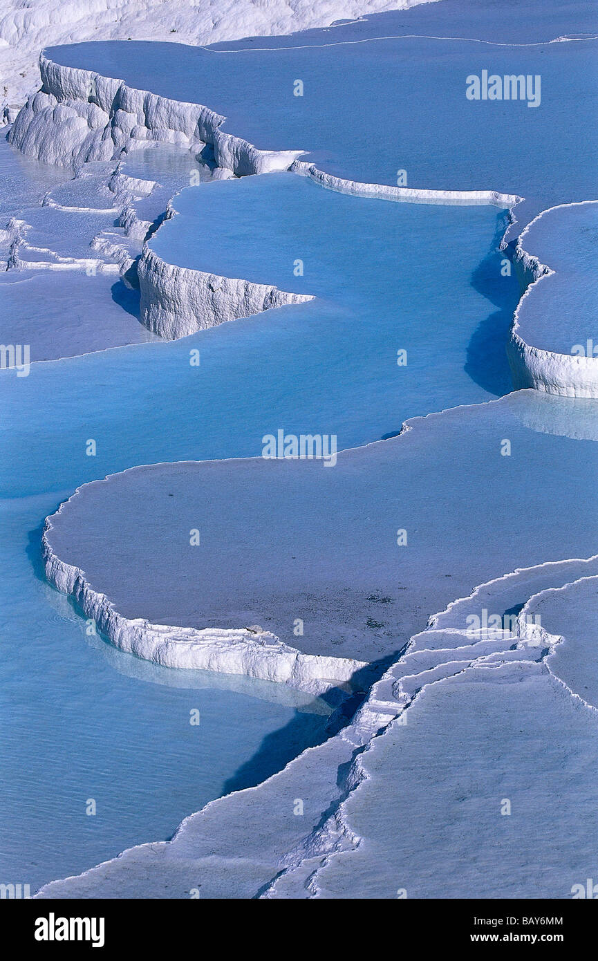 Sinter terraces of Pamukkale, Turkey Stock Photo - Alamy