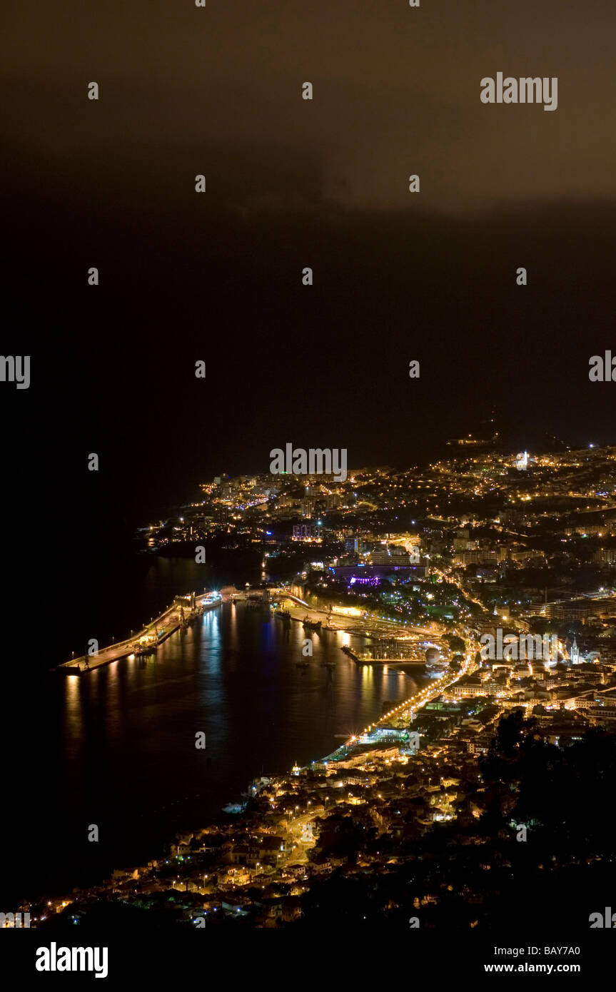 Night on Funchal, Madeira, Portugal Stock Photo - Alamy