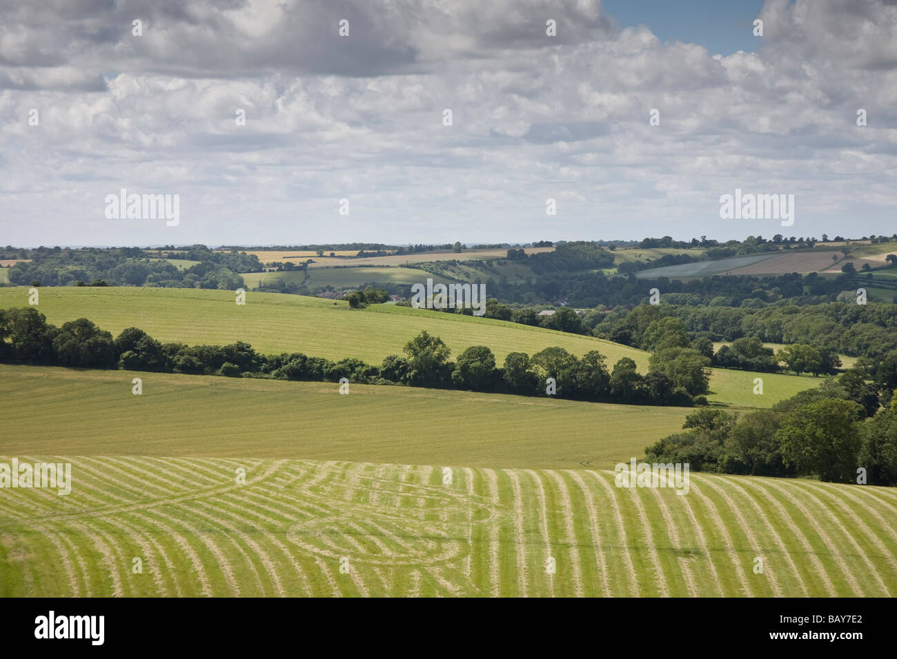 View of the Meon Valley and the South Downs from Old Winchester Hill ...