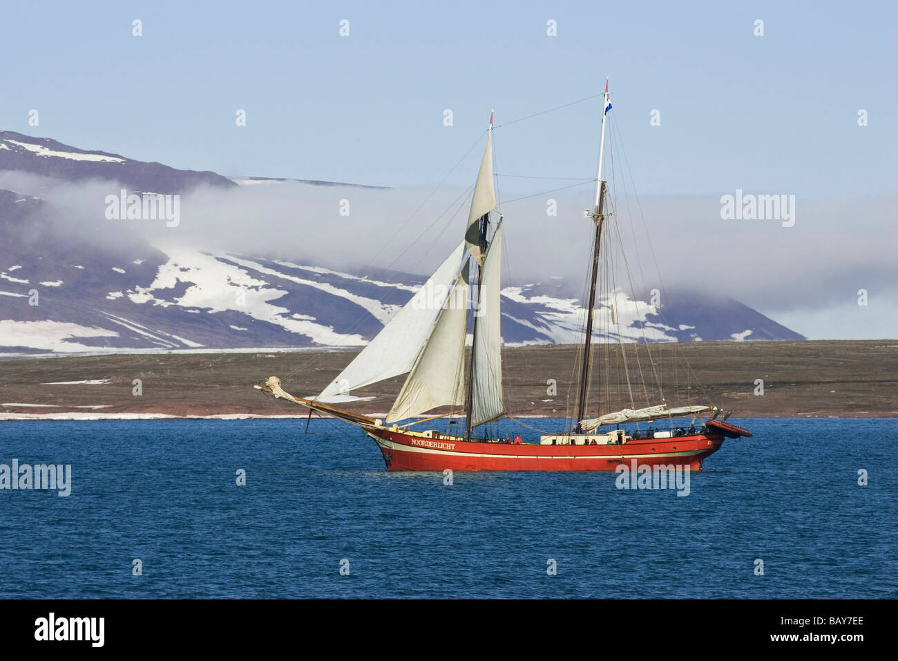 Sailing boat, Svalbard, Norway Stock Photo - Alamy
