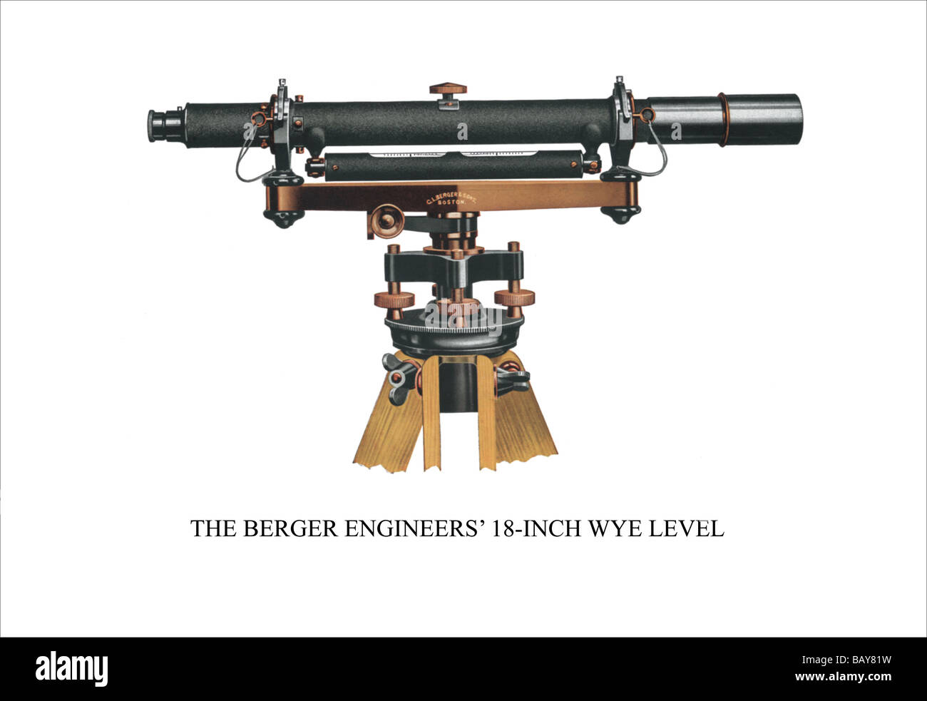 The Berger Engineers' 18 Inch Wye Level Stock Photo - Alamy
