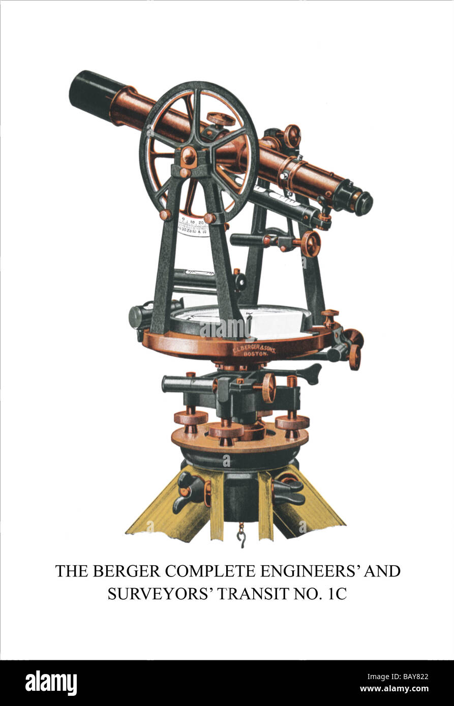 The Berger Complete Engineers' and Surveyors' Transit No. 1C Stock ...