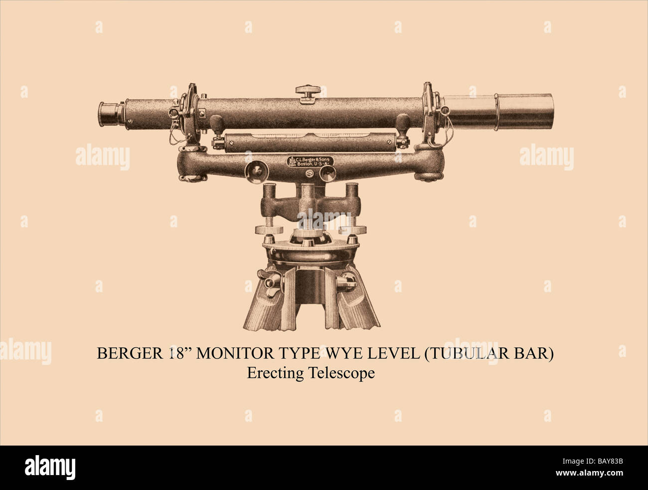 Berger 18" Monitor Type Wye Level (Tubular Bar Stock Photo - Alamy