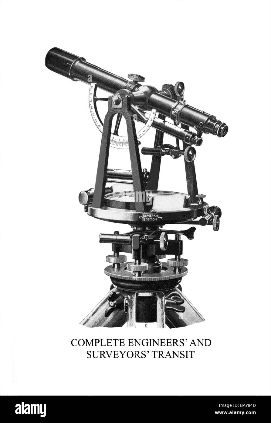 Complete Engineers' and Surveyors' Transit #1 Stock Photo - Alamy