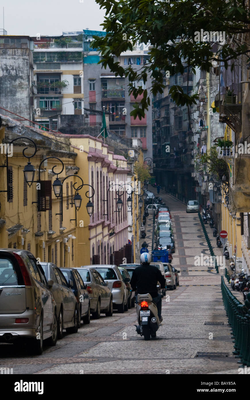 Street scene in Macau Stock Photo - Alamy