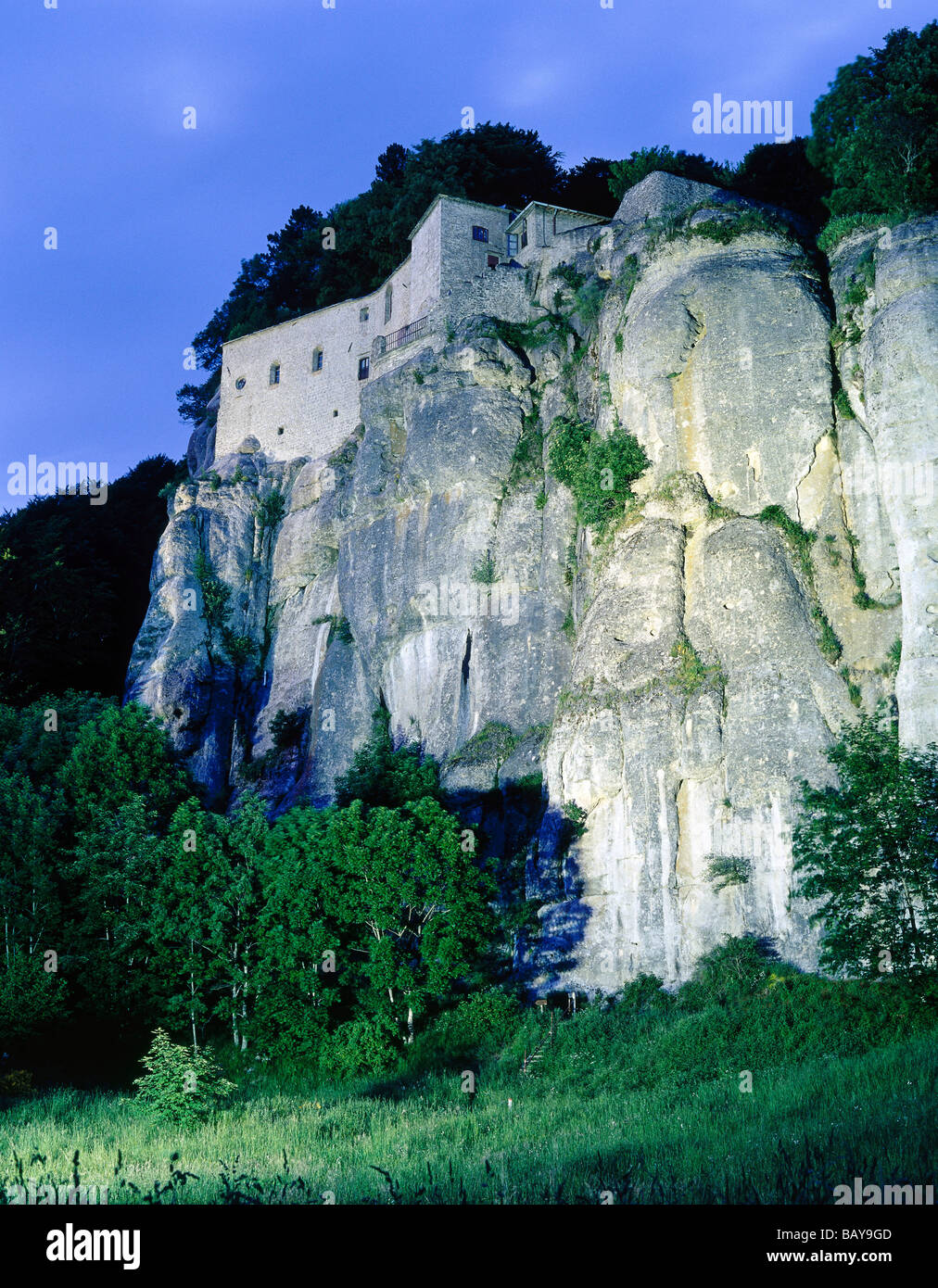 Franciscan cloister, Sanctuary of La Verna, Monte Penna, Tuscany, Italy ...