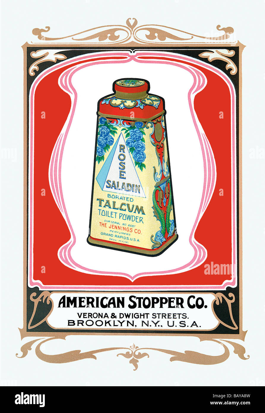 Rose Saladin Talcum Powder Stock Photo - Alamy