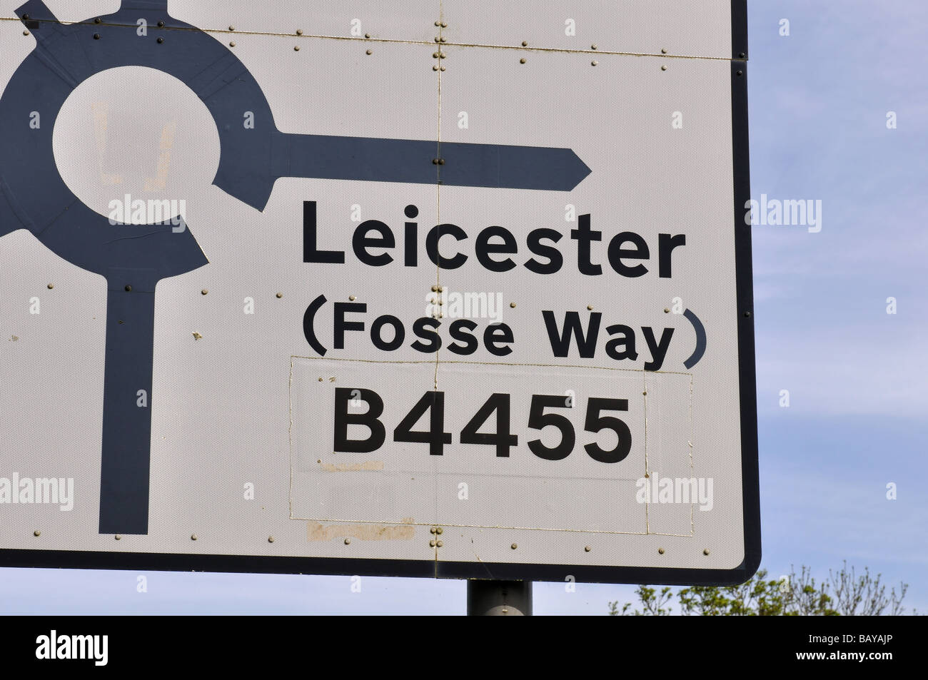 Road sign with Fosse Way on, Warwickshire, England, UK Stock Photo - Alamy