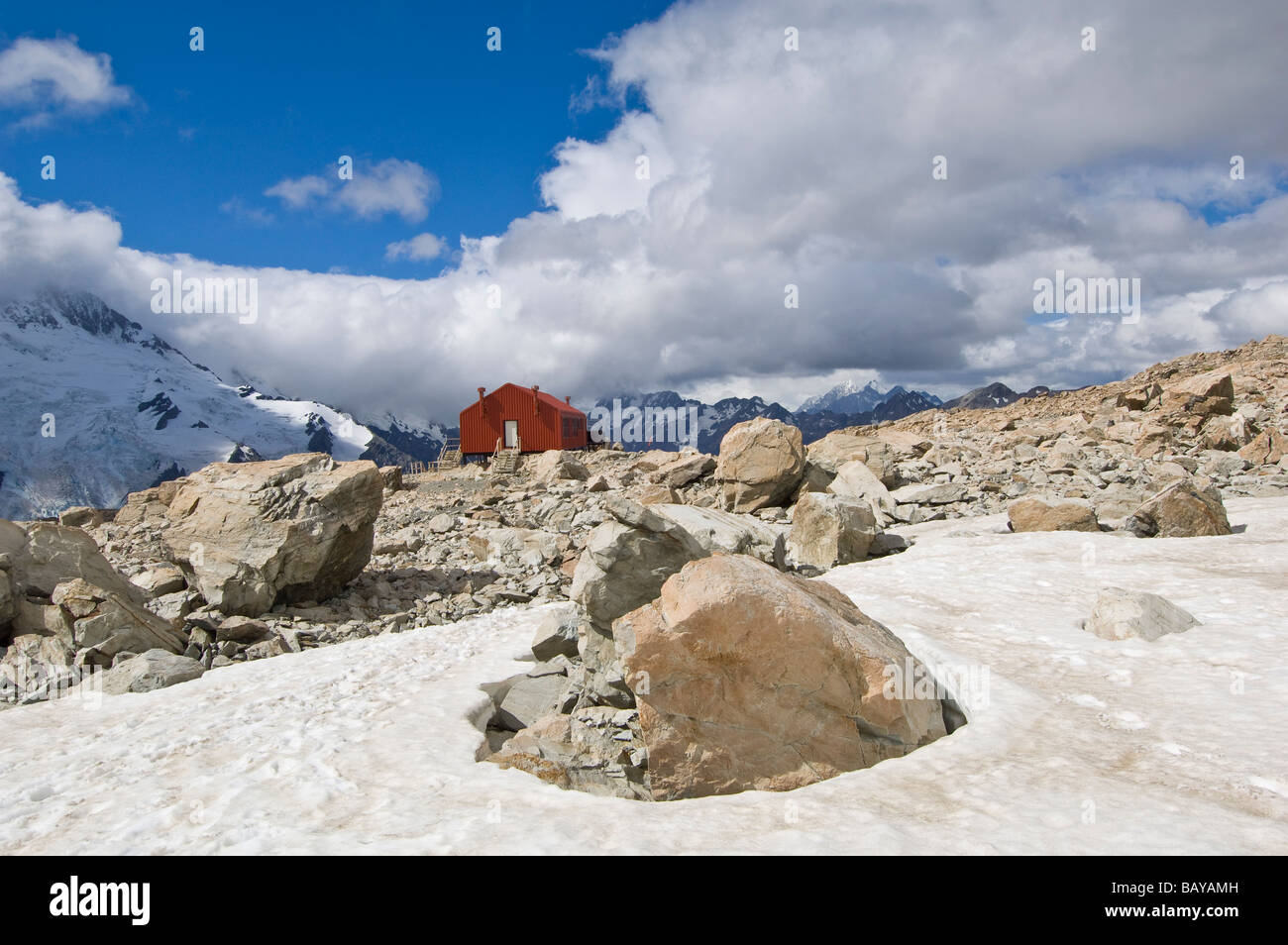 Mueller Hut Mt Cook Aoraki National Park South Island New Zealand Stock ...