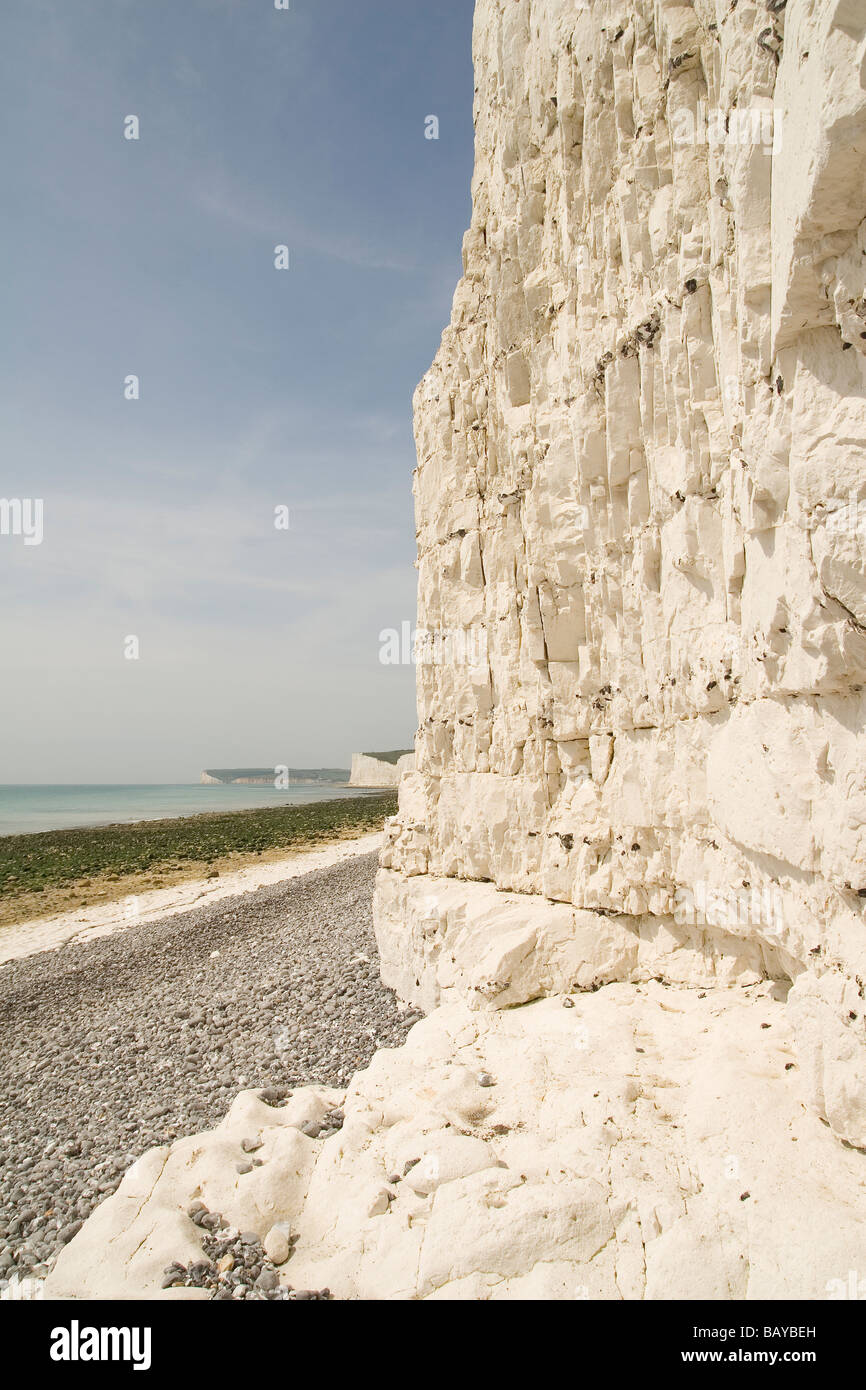 Chalk and flint cliff face Stock Photo - Alamy