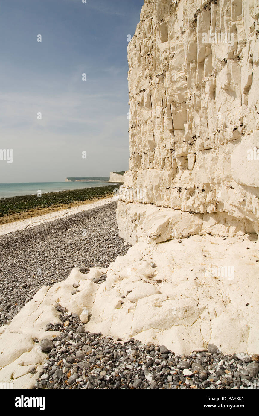 Chalk and flint cliff face Stock Photo - Alamy