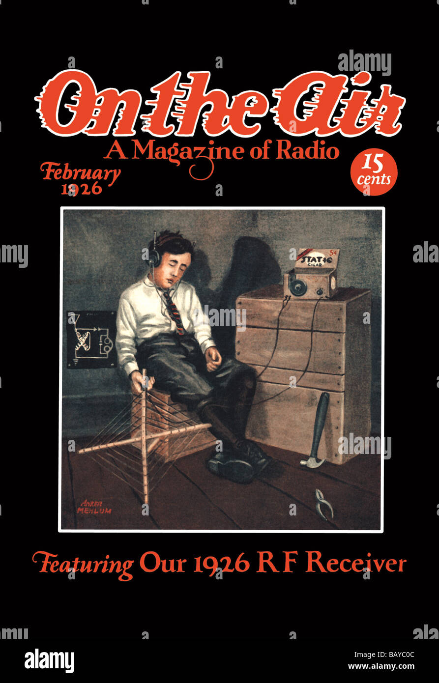On the Air: February 1926 Stock Photo - Alamy
