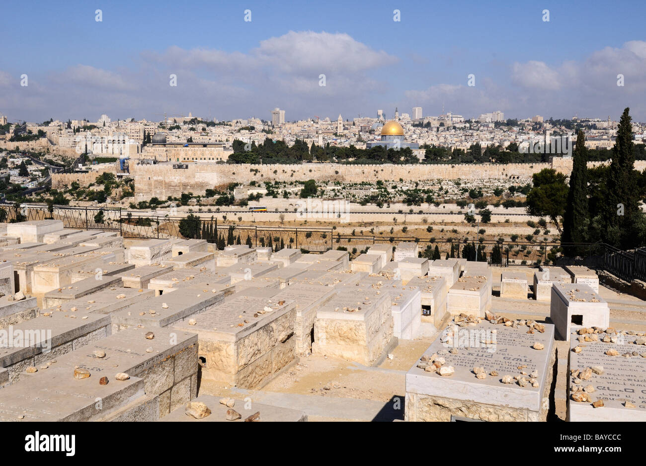 Cemetery on hill; Jerusalem, Israel Stock Photo - Alamy