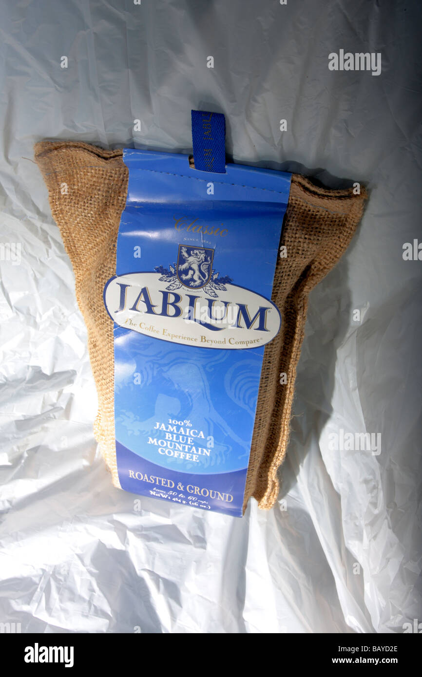 Jablum Jamaican Blue Mountain Coffee Bag Stock Photo - Alamy