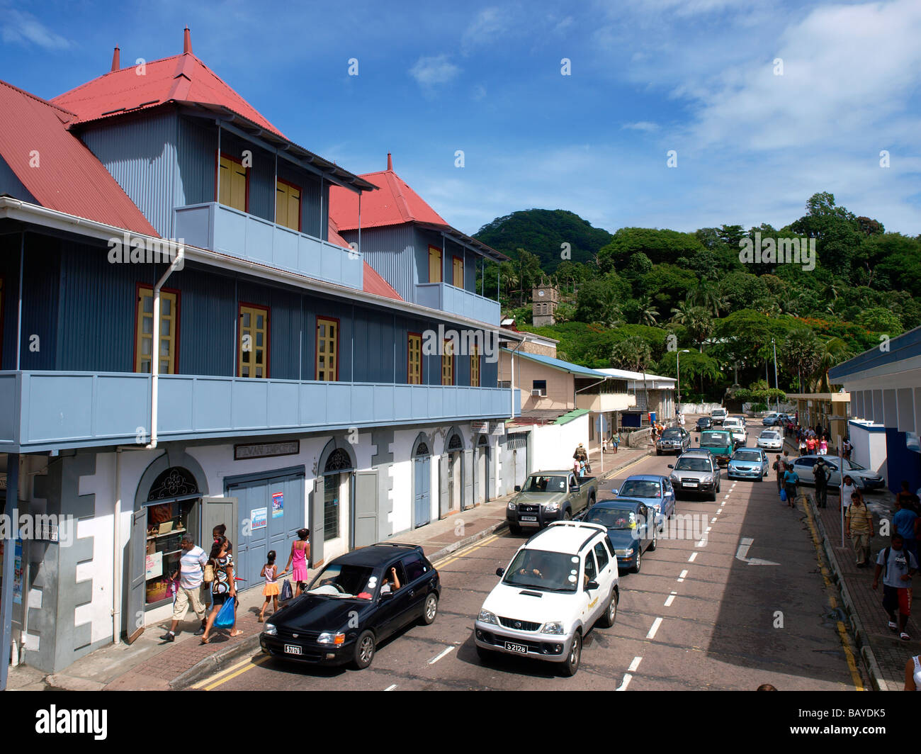 Albert Street, Victoria, Mahé, Seychelles Stock Photo - Alamy