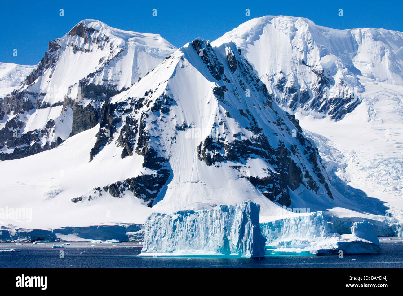 Icebergs and mountains off the Antarctic Peninsula Antarctica December ...
