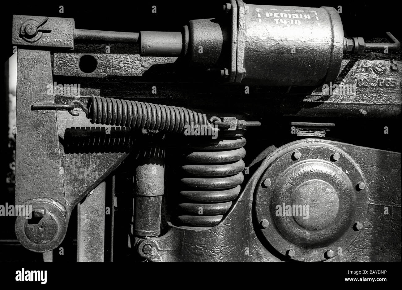 The old engine. The mechanism Stock Photo - Alamy