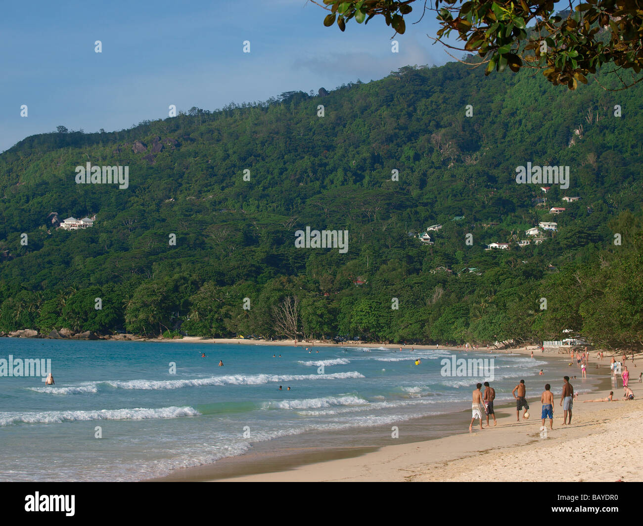 Beau Vallon Beach, Baie Beau Vallon, Mahé, Seychelles Stock Photo - Alamy