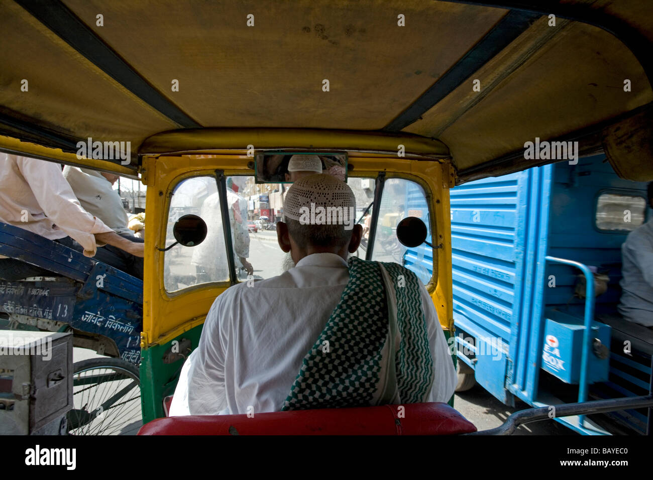 Rickshaw driver. New Delhi. India Stock Photo - Alamy