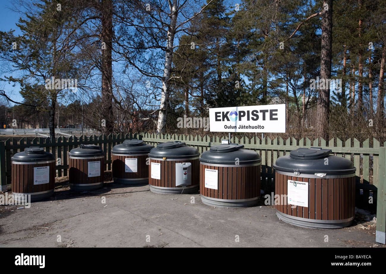 Free communal recyclable garbage collection point ecopoint ( Ekopiste ...