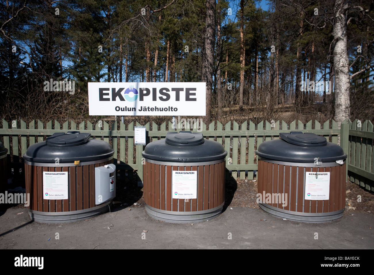Free communal recyclable garbage collecting point ecopoint ( Ekopiste ...