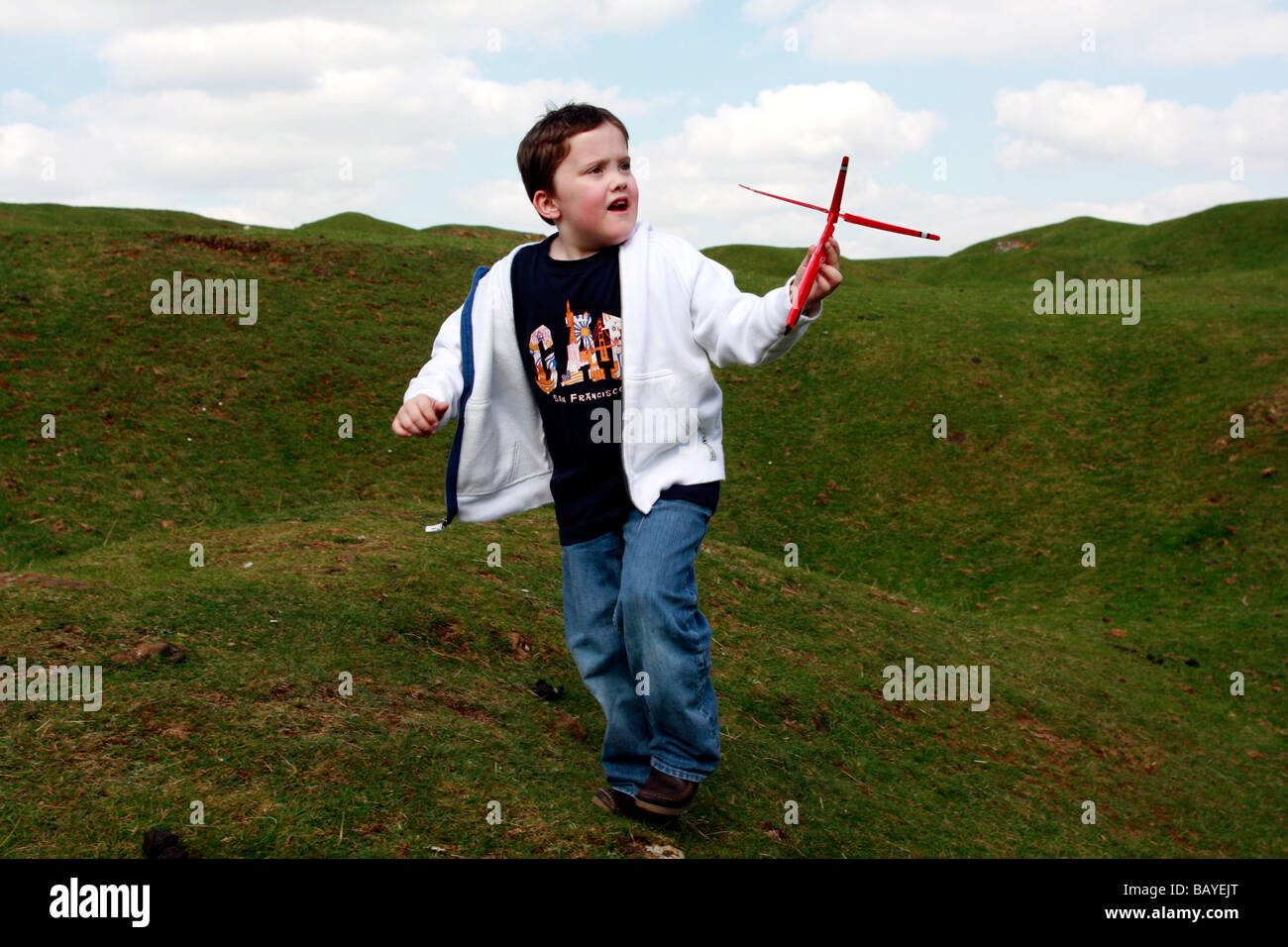 Lewis and his rubber band powered rocket gyro copter Burton Dassett ...