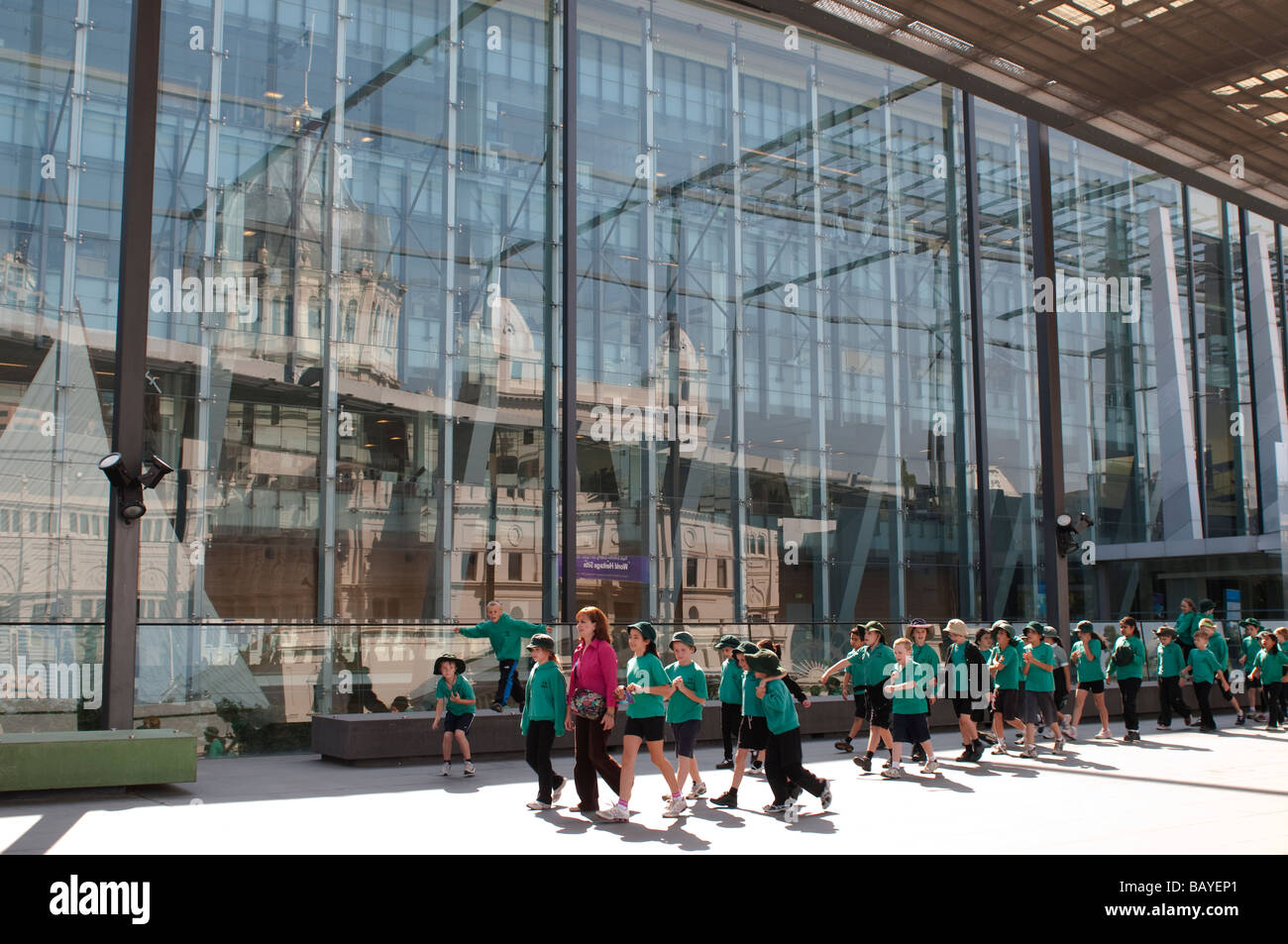 School visit at the Melbourne Museum Melbourne Victoria Australia Stock ...