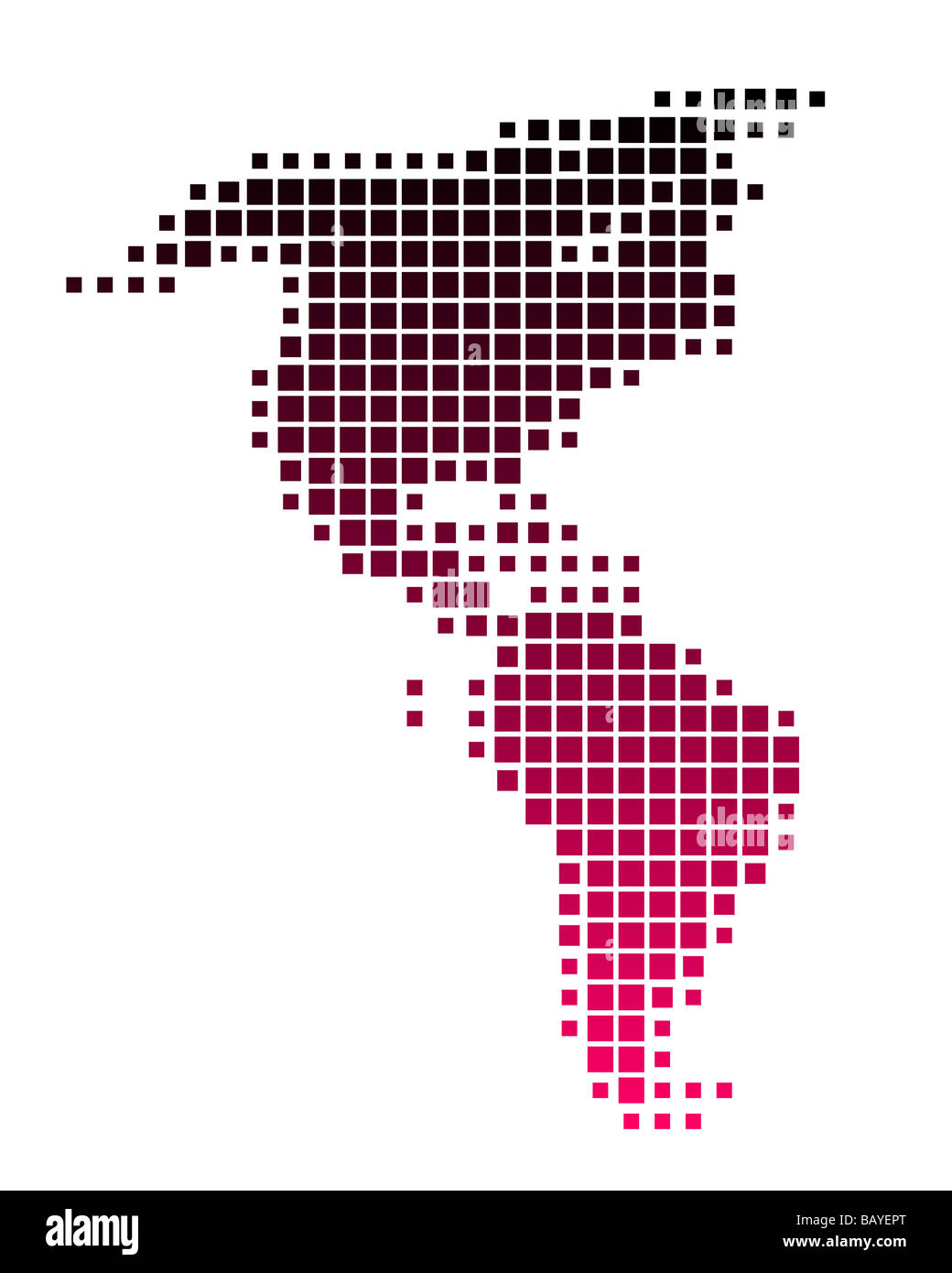 Map of America in squares with purple gradient Stock Photo - Alamy